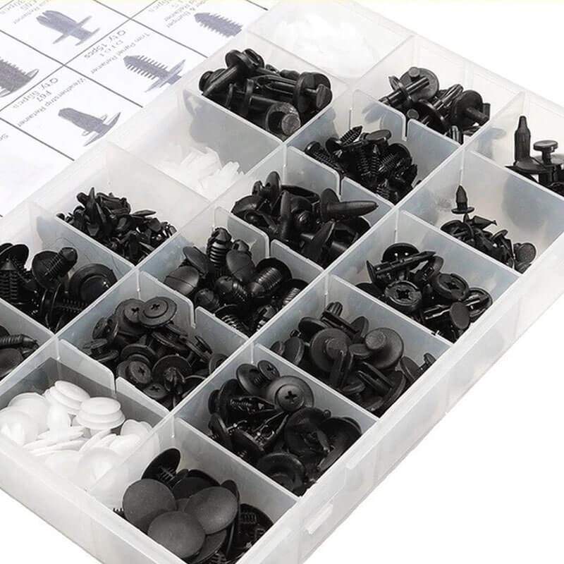 Set 415 piese cleme de fixare, clipsuri auto cu instrumente de demontare