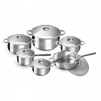 Set oale cu capac, inox, 12 piese